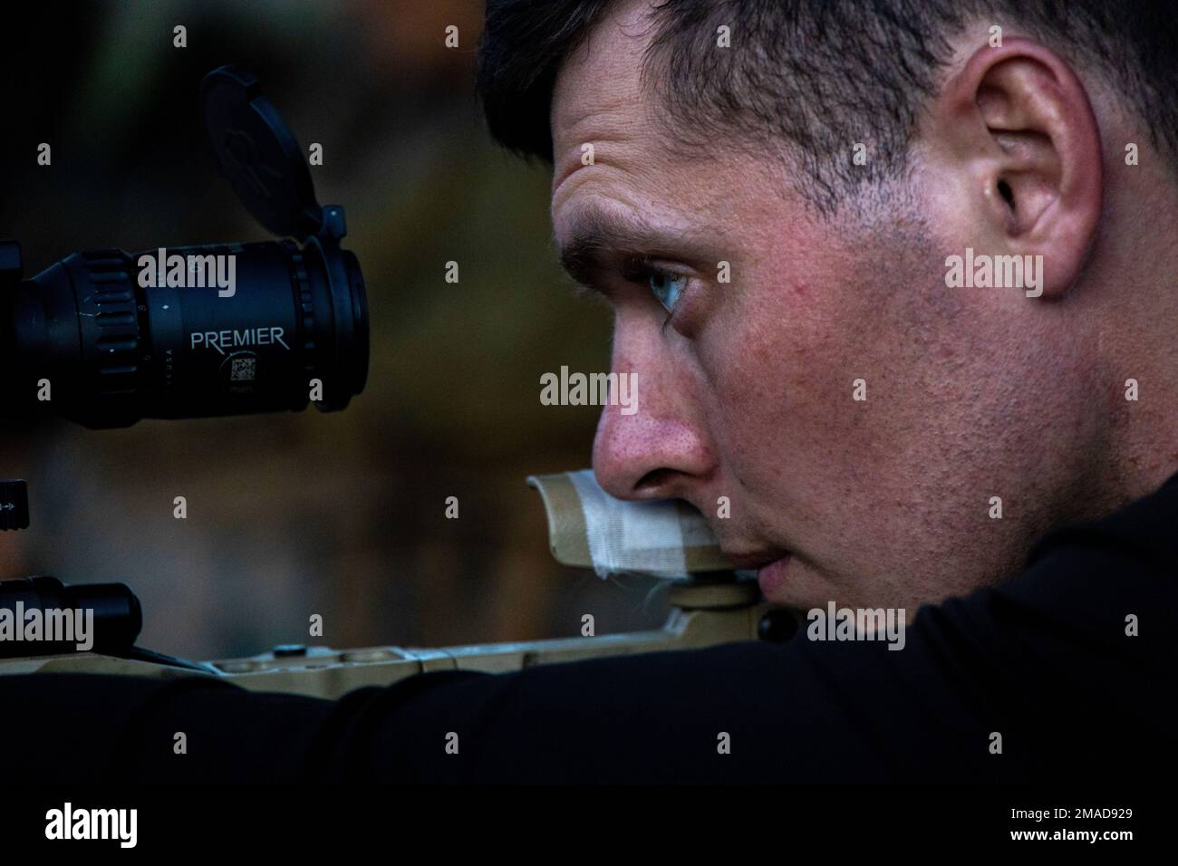 U.S. Marine Corps Staff Sgt. Cody Sperle, an expeditionary operations lead sniper instructor ...