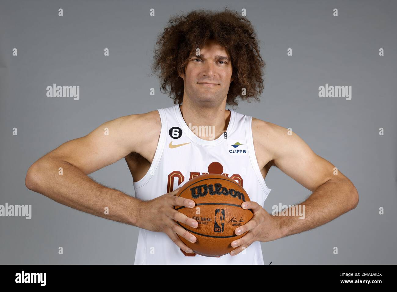 Cleveland Cavaliers center Robin Lopez poses for a portrait during the ...