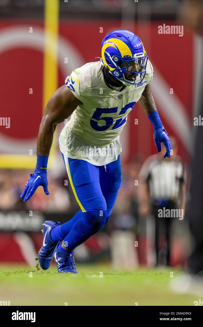 Linebacker (52) Terrell Lewis of the Los Angeles Rams against the ...