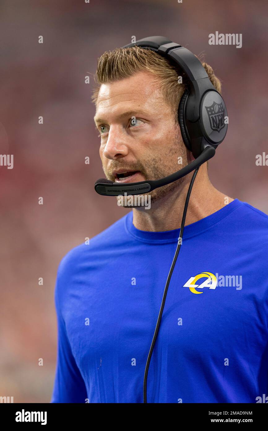 Head coach Sean McVay of the Los Angeles Rams coaches against the ...
