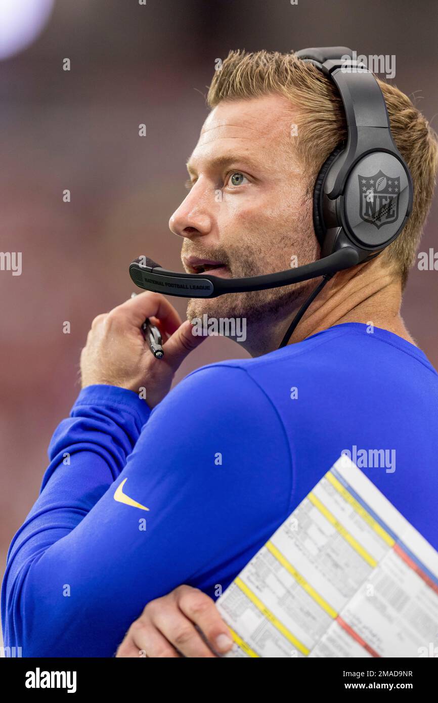 Head coach Sean McVay of the Los Angeles Rams coaches against the ...
