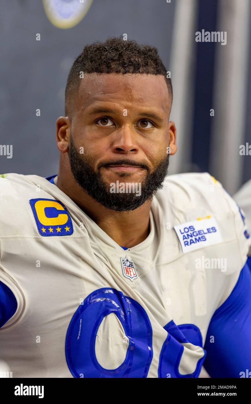 Defensive tackle (99) Aaron Donald of the Los Angeles Rams against the ...