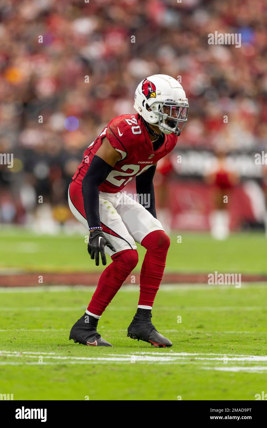 Cornerback (20) Marco Wilson of the Arizona Cardinals against the Los ...