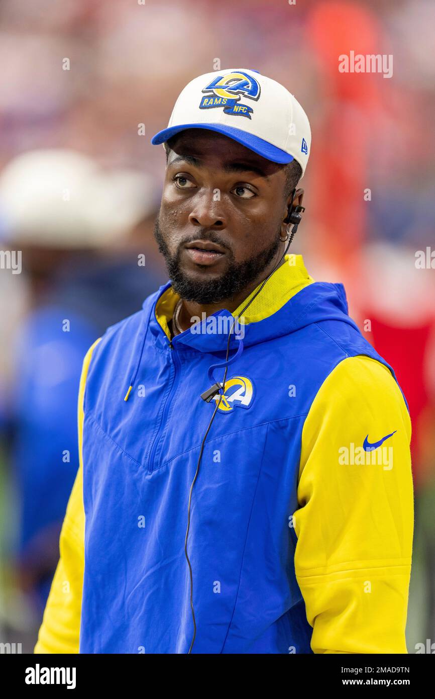 Quarterback (16) Bryce Perkins of the Los Angeles Rams against the ...