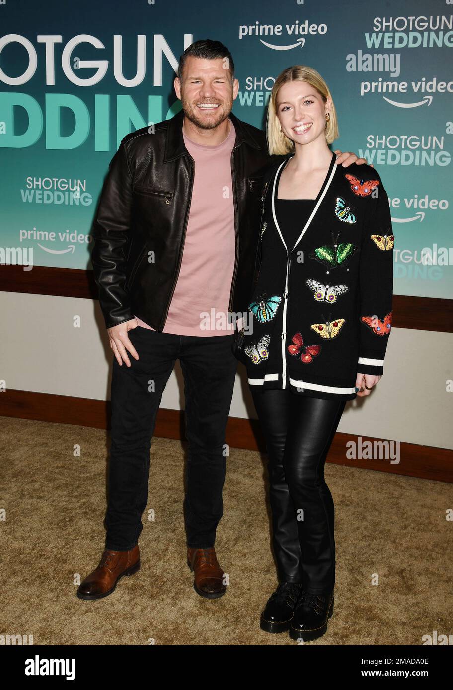 Hollywood, Ca. 18th Jan, 2023. (L-R) Michael Bisping and Ellie Bisping ...