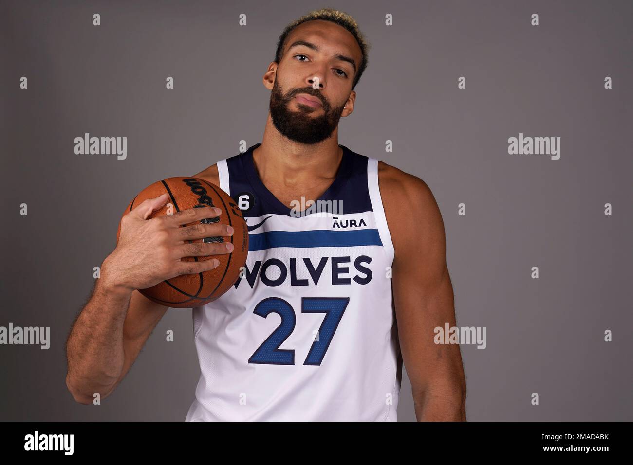 Minnesota Timberwolves' Rudy Gobert poses during the NBA basketball ...