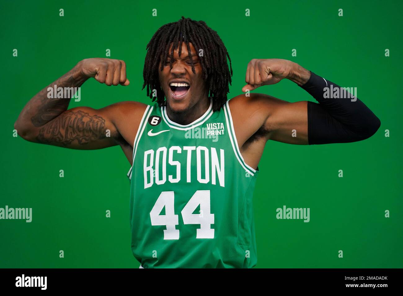 Boston Celtics center Robert Williams III poses for a photo during ...