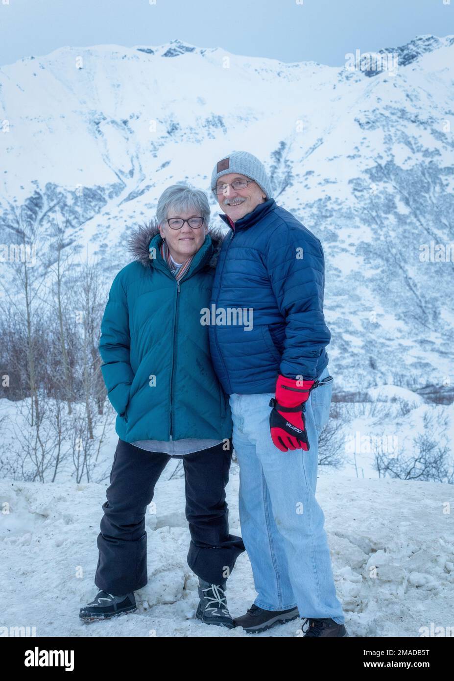 A Mature Caucasian couple having their portraits taken in Hatcher's ...