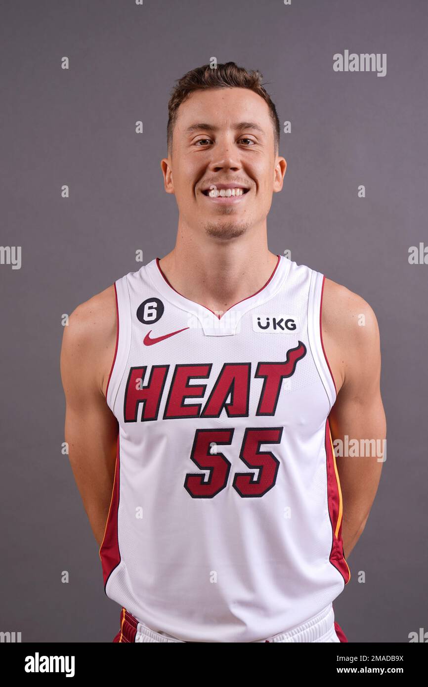 Miami Heat's Duncan Robinson poses for a photo during the NBA ...