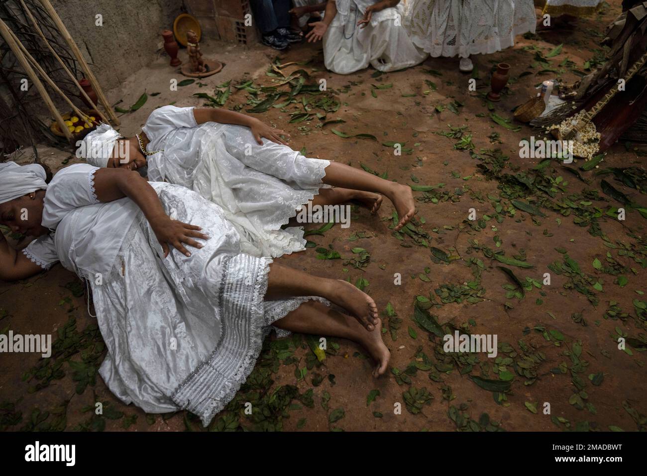 Women, who practice the Afro Brazilian faith Candomble, perform a ...