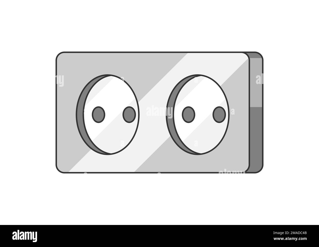 Illustration of power socket. Electrical lighting equipment. Industrial ...