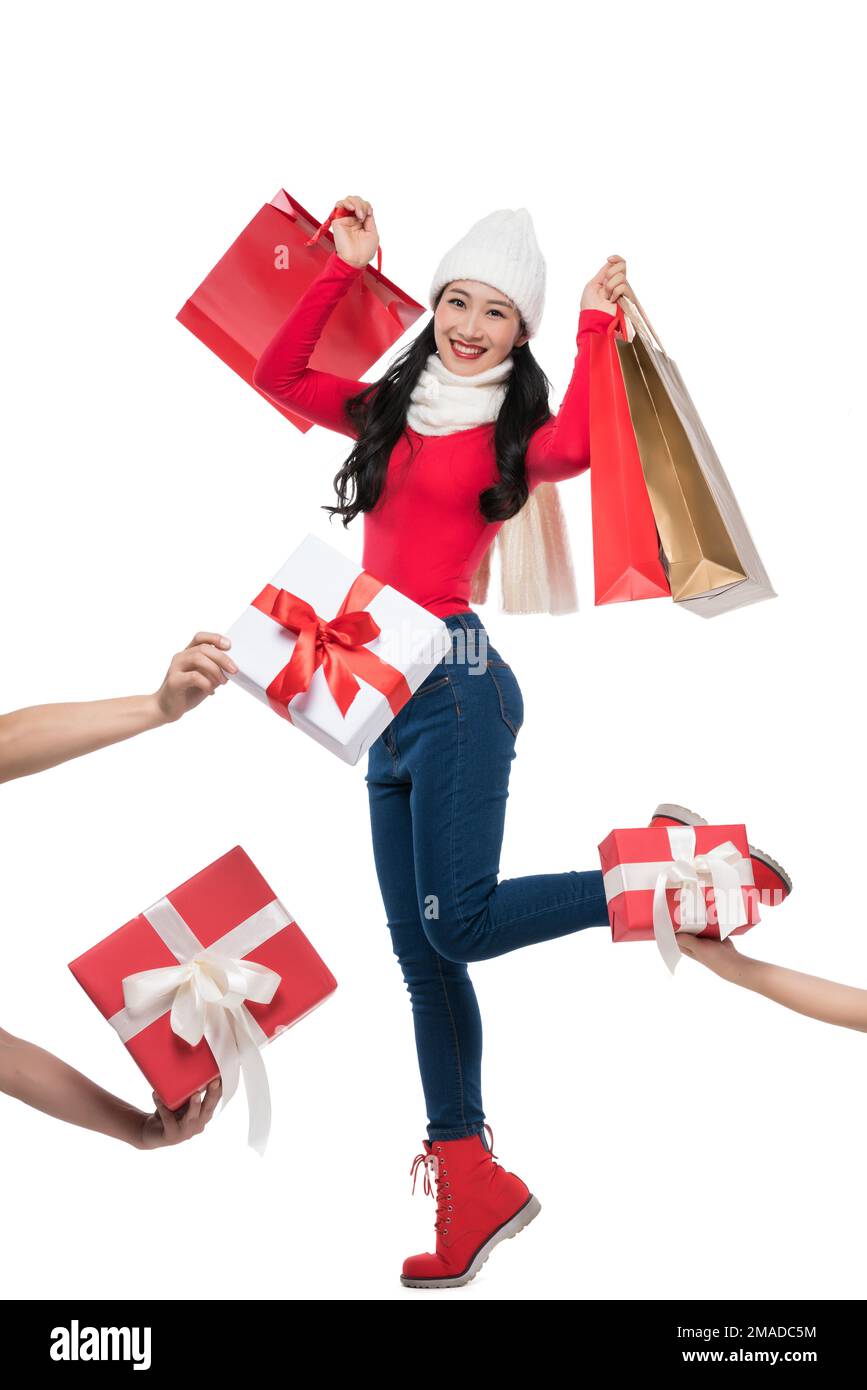 Hat box shopping bag Cut Out Stock Images & Pictures - Alamy