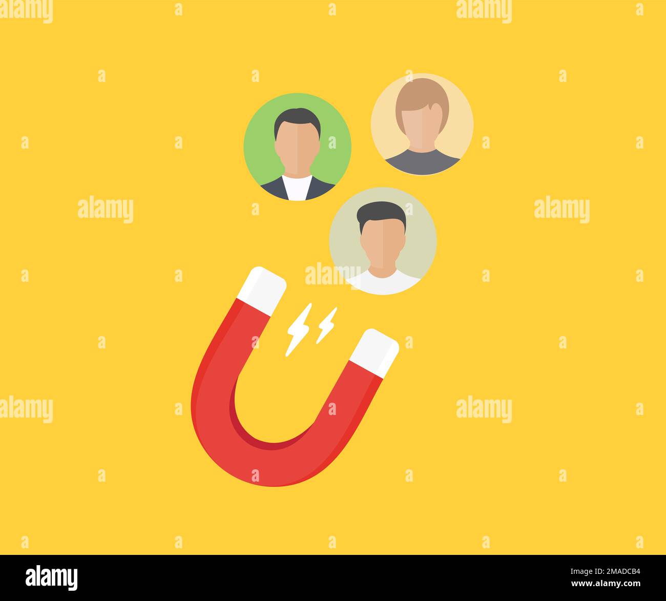 Customer retention concept. Attracting new client, business development. Marketing strategy ...