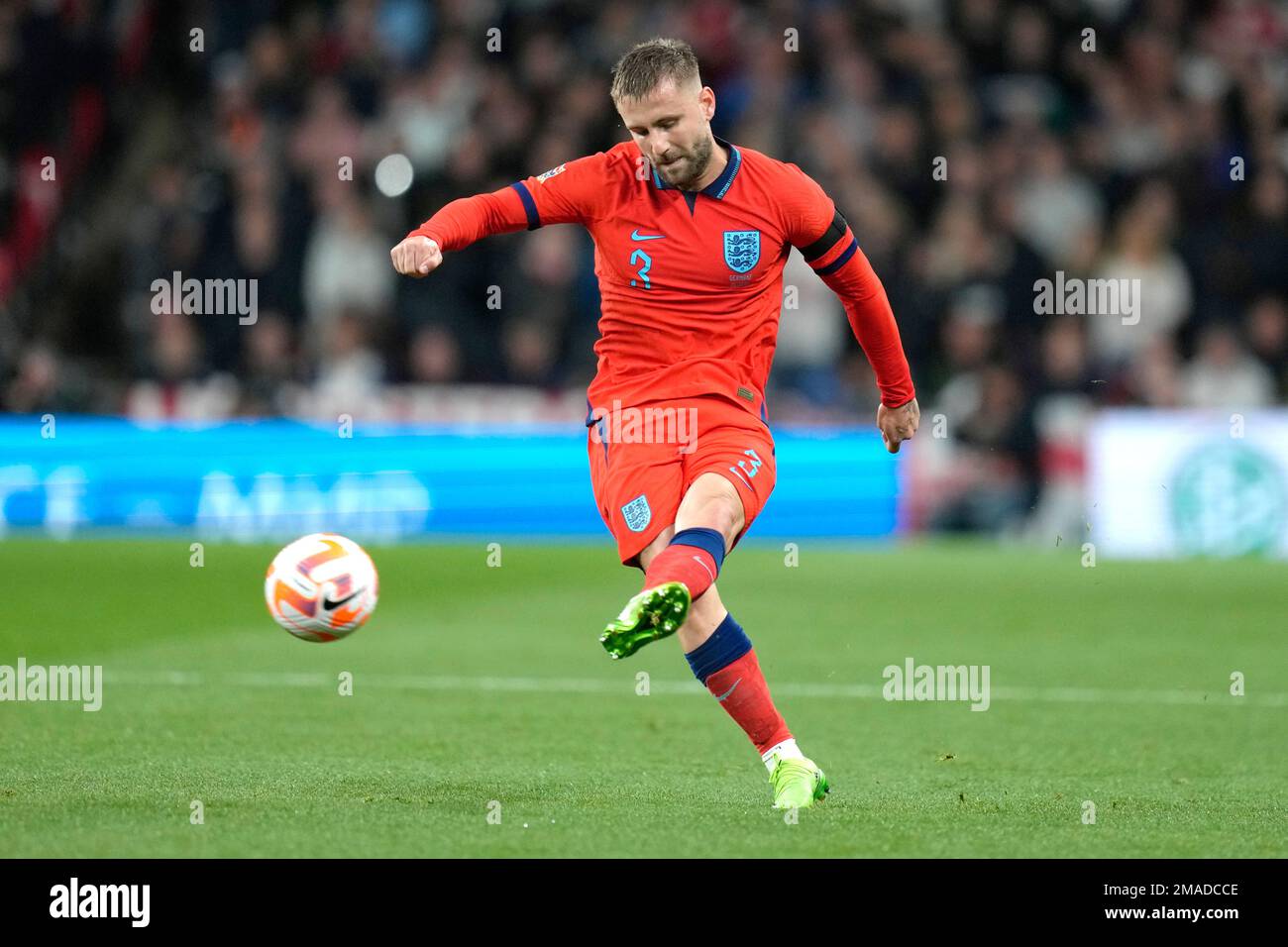 England's Luke Shaw during the UEFA Nations League soccer match between ...