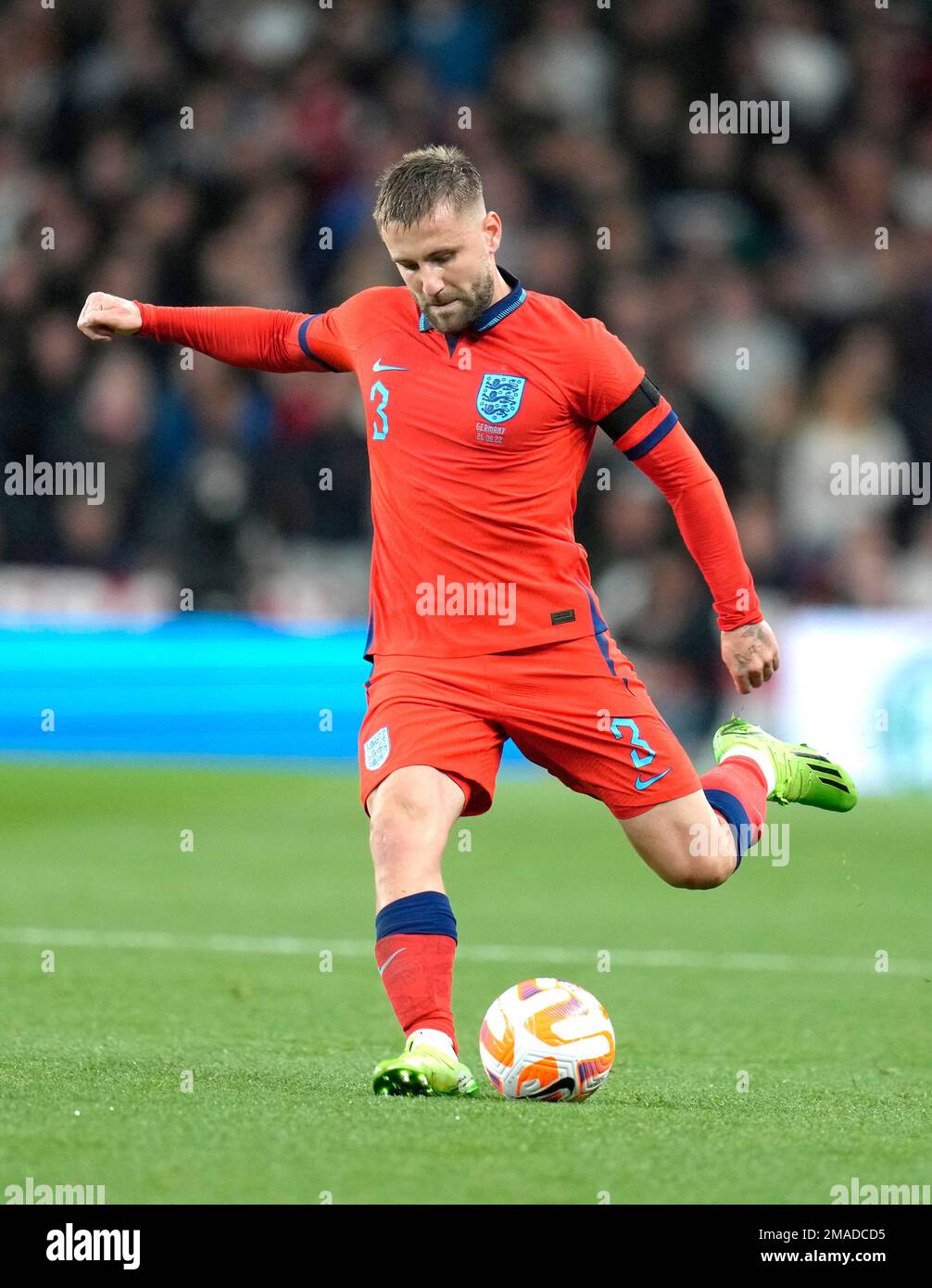 England's Luke Shaw during the UEFA Nations League soccer match between ...
