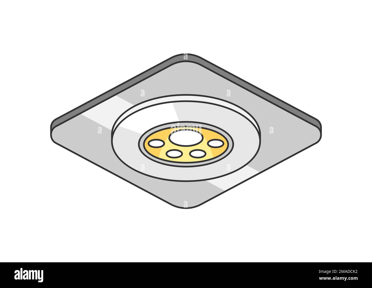 Illustration of recessed spot lighting. Electrical lighting equipment ...
