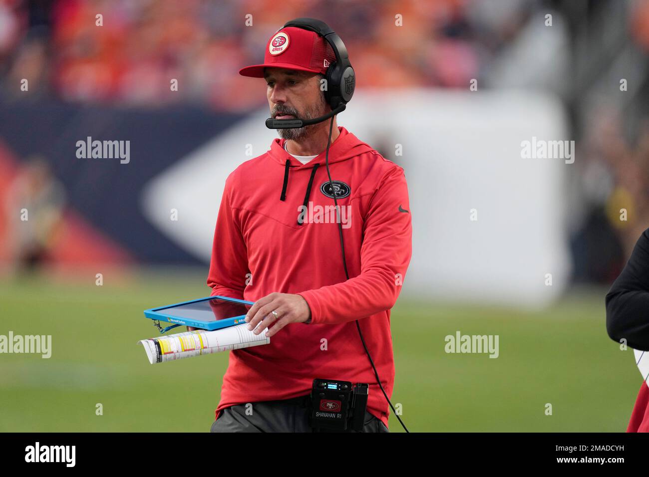 San Francisco 49ers head coach Kyle Shanahan an NFL football game ...