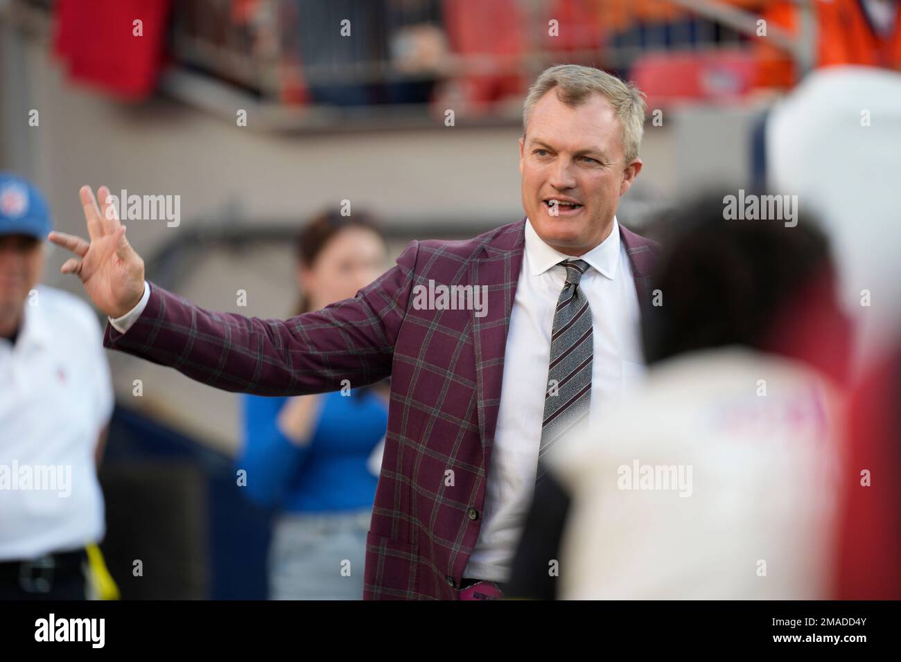 San Francisco 49ers general manager John Lynch before an NFL football ...