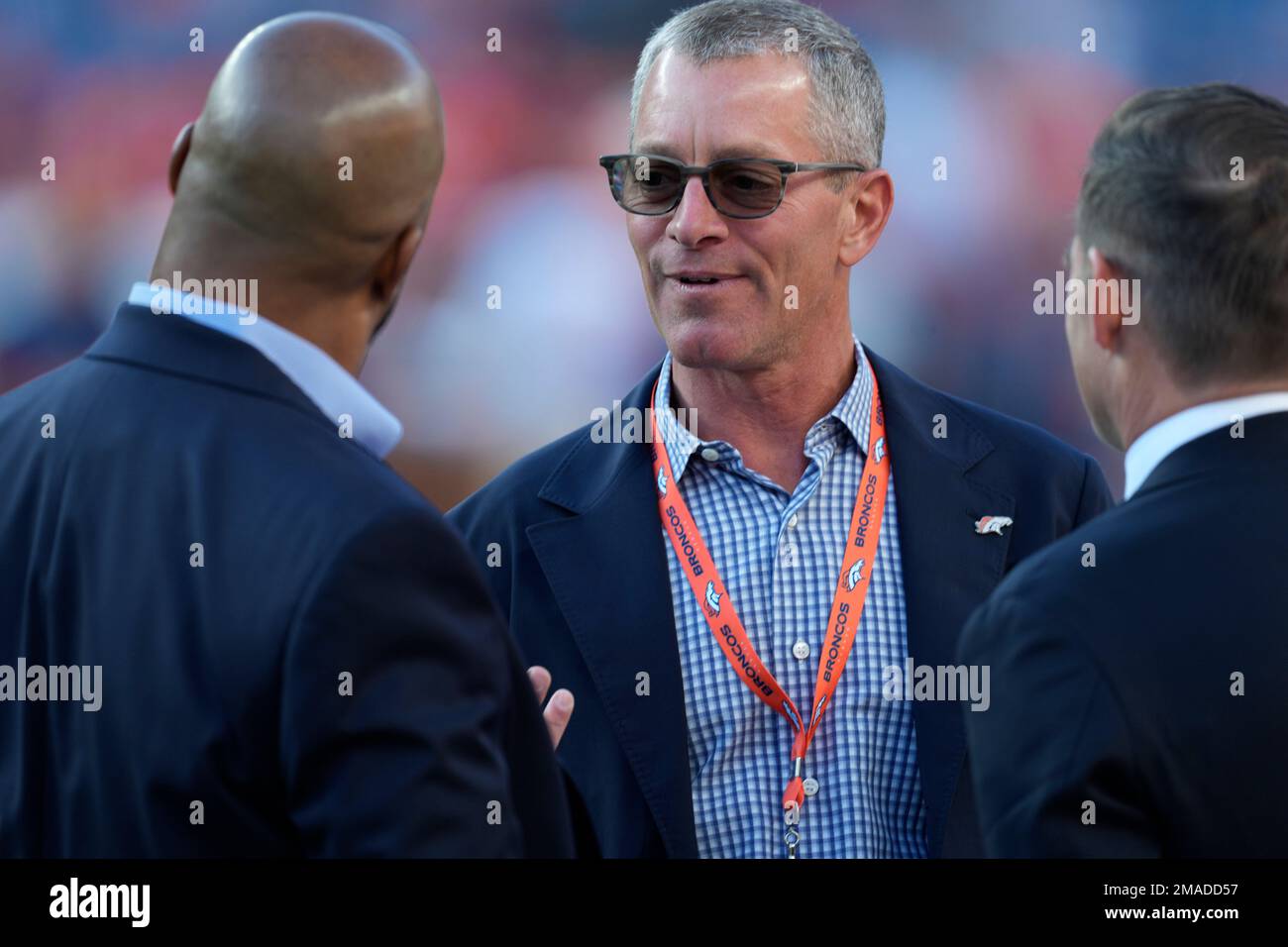 Denver Broncos chief executive officer Greg Penner before an NFL ...