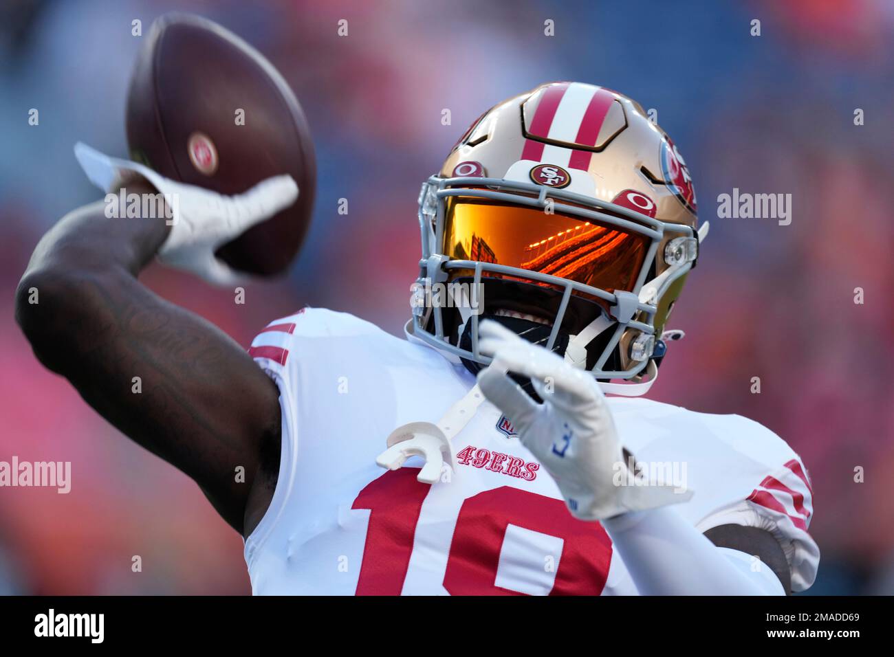 San Francisco 49ers wide receiver Deebo Samuel (19) before an NFL ...