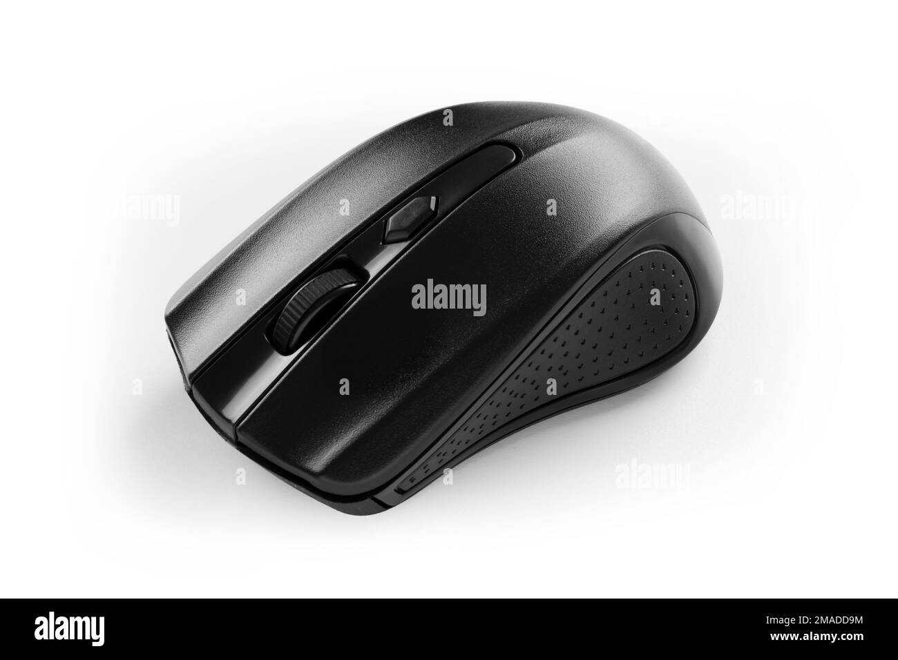 Gray modern computer wireless mouse. Isolated on white background Stock ...