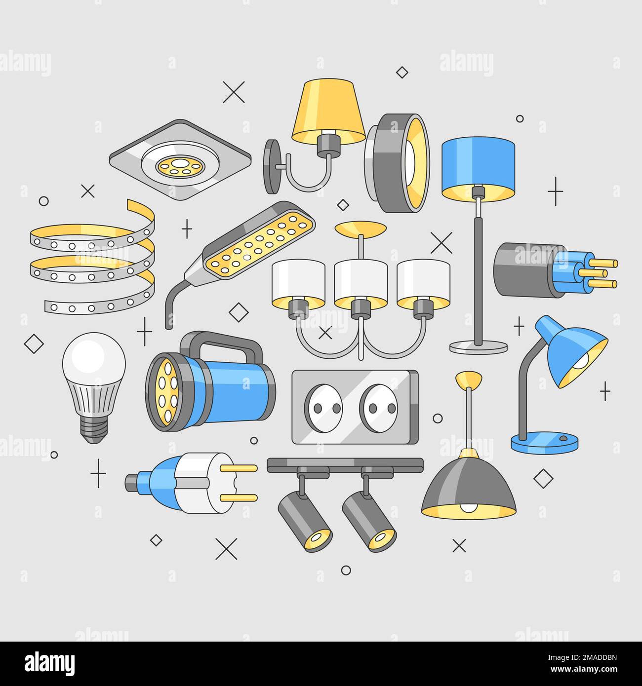 Store lightings Stock Vector Images - Alamy