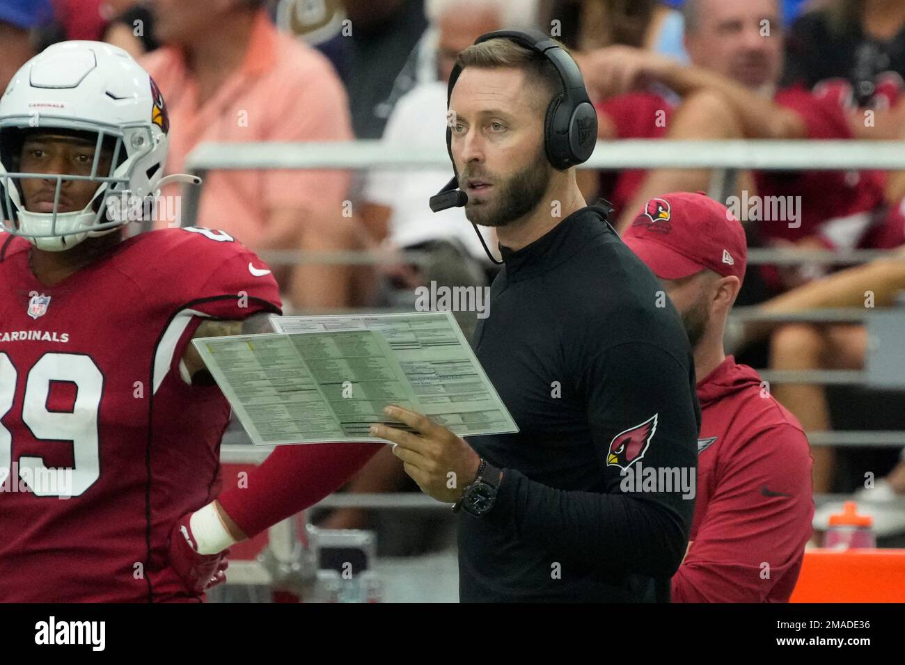 Arizona Cardinals head coach Kliff Kingsbury during the first half of ...