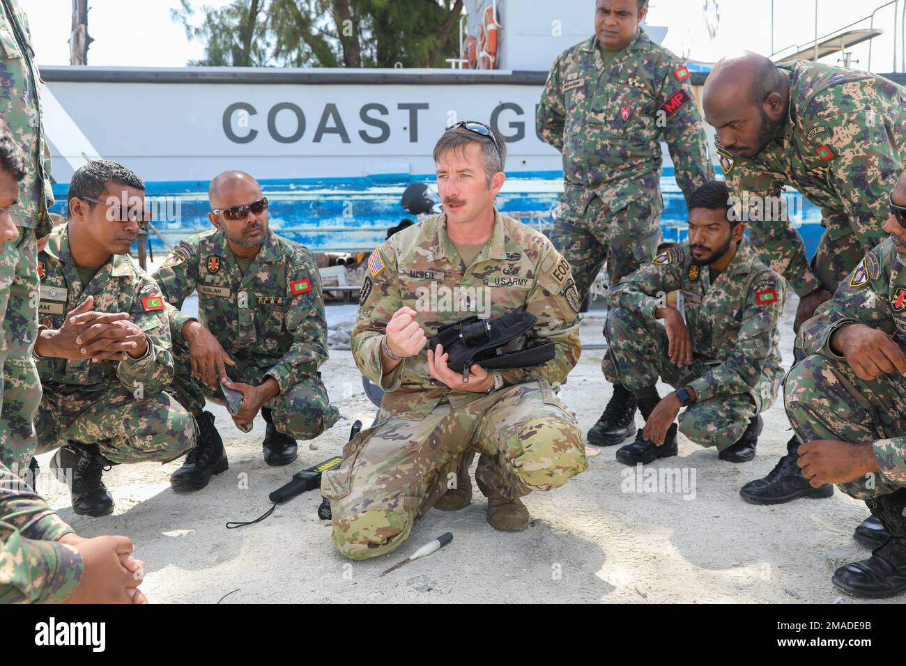 U.S. Army Sgt. 1st Class Steve McNeil, an explosive ordnance disposal ...