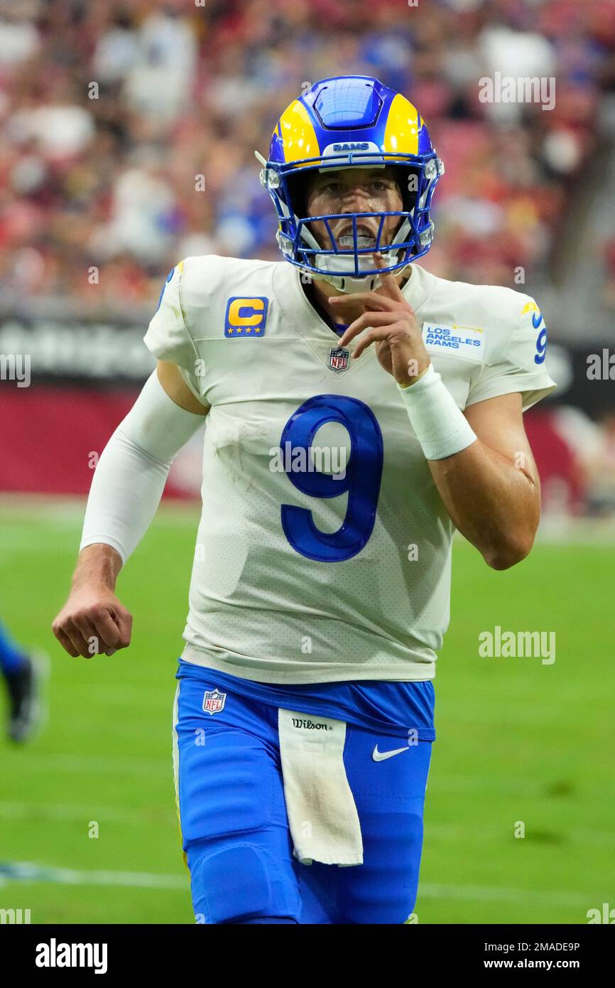 Los Angeles Rams quarterback Matthew Stafford (9) during the first half ...