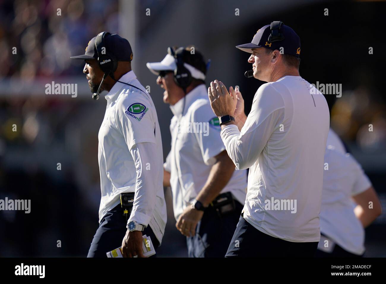 California head coach Justin Wilcox seen on the sidelines during the ...