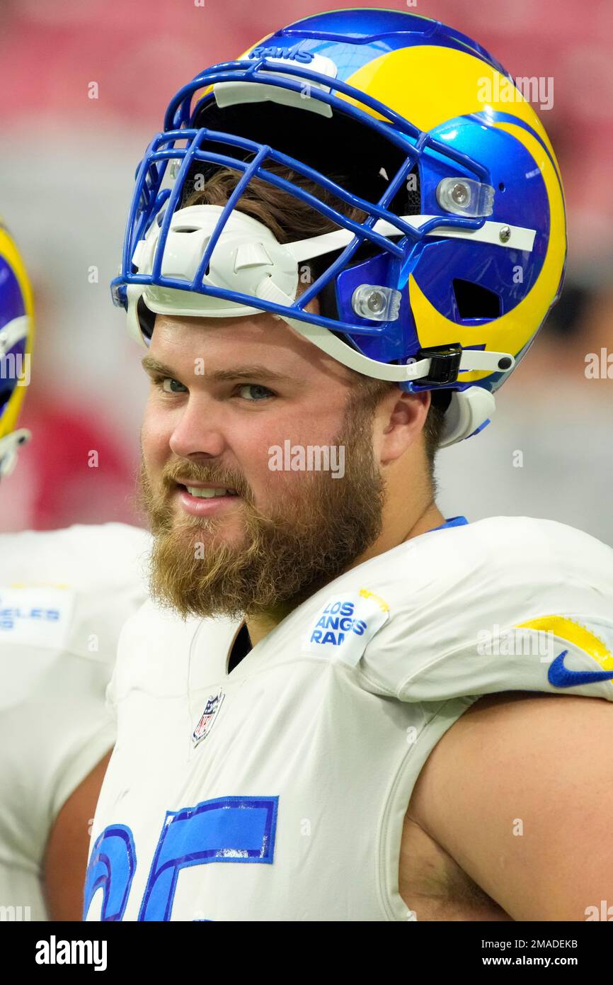 Los Angeles Rams center Coleman Shelton (65) during the first half of ...