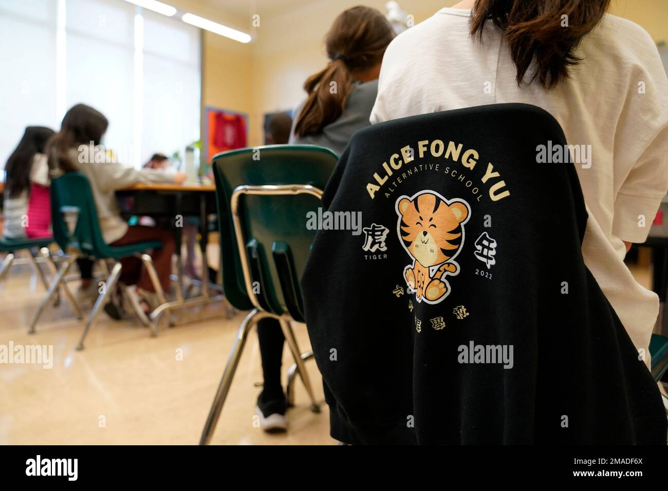 Students sit in Mei Wong's fourth grade math class at the Alice Fong Yu ...