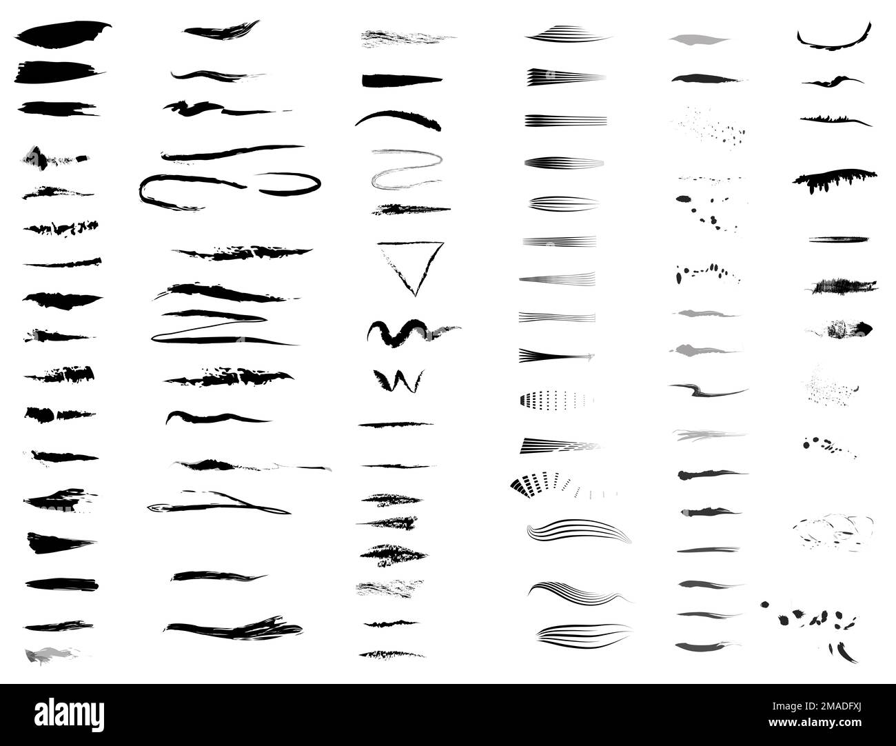 Ink brush strokes with brushes hi-res stock photography and images - Alamy