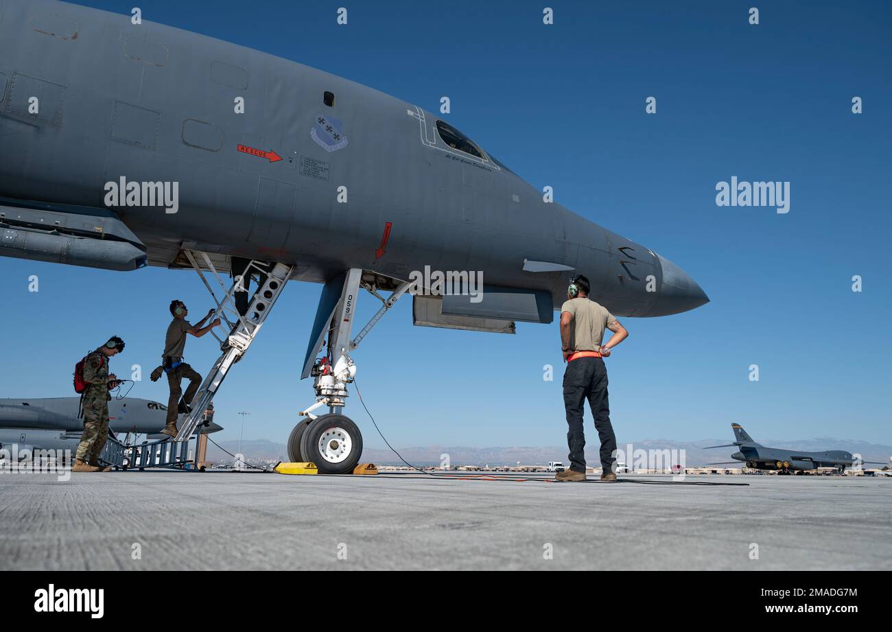 Maintainers from the 7th Bomb Wing, Dyess Air Force Base, Texas and the 28th Bomb Wing ...