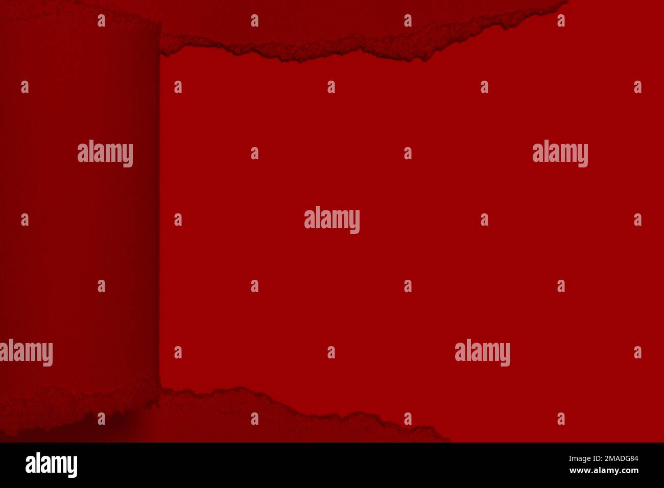 Torn red paper with shadow. Contrast. isolated Stock Photo - Alamy