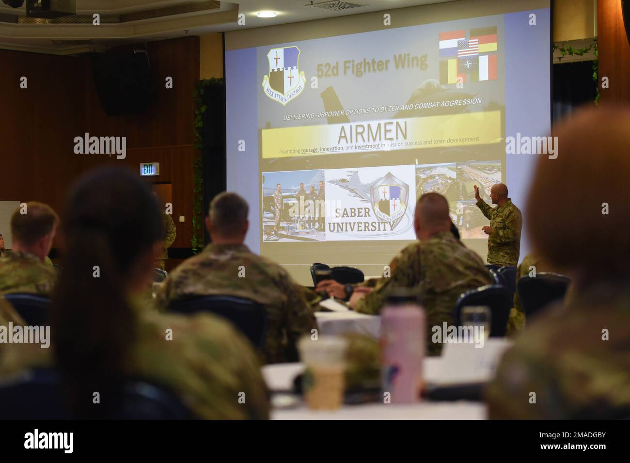 U.S. Air Force Chief Master Sgt. Toby Roach, 52nd Fighter Wing command ...