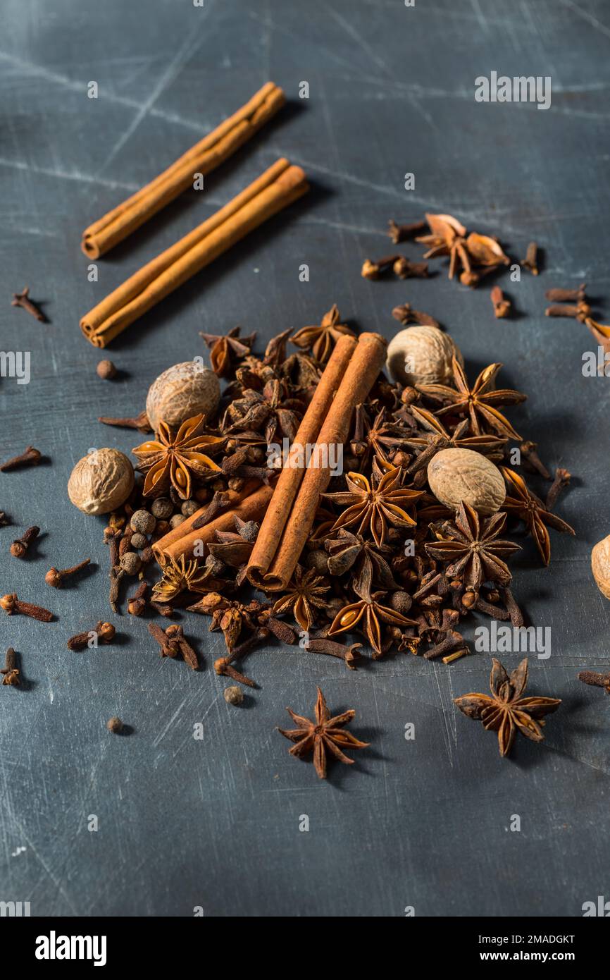 Raw Whole Organic Baking Spices with Cinnamon Nutmeg Anise and Clove ...