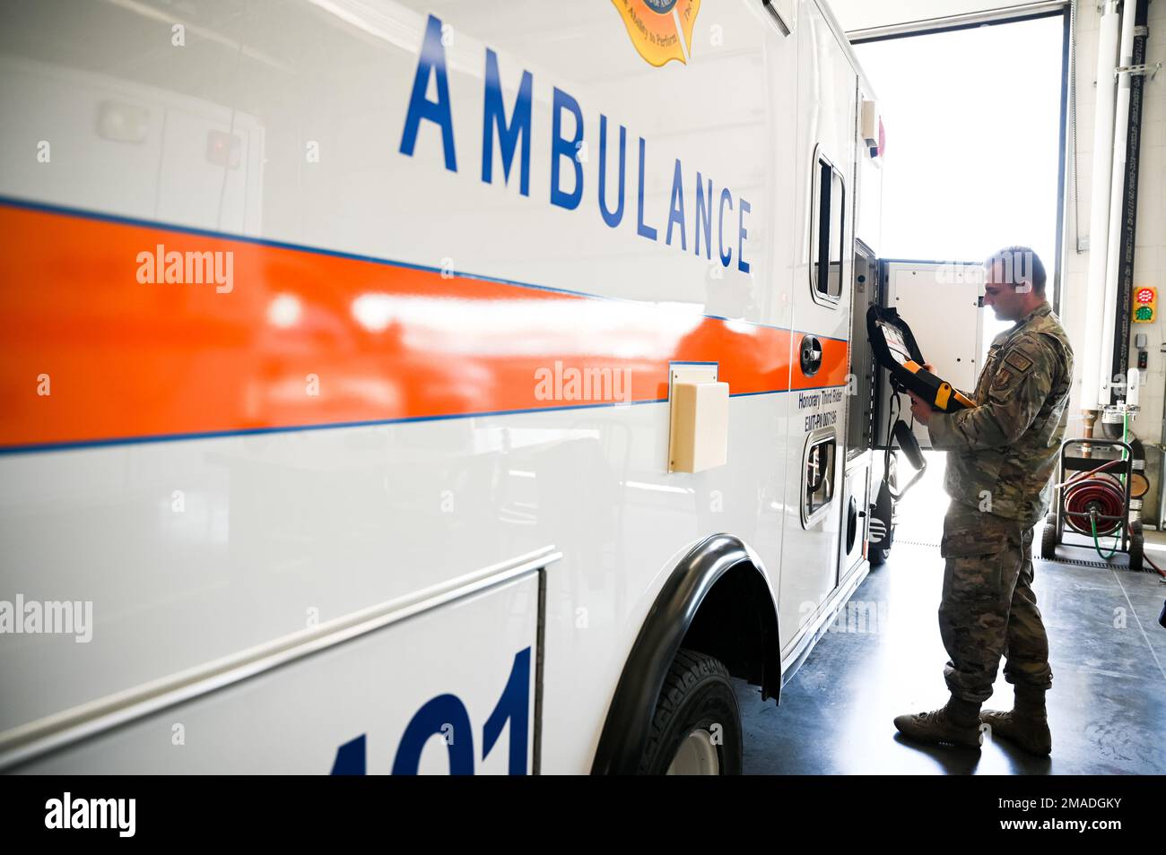Senior Airman Jacob Tyner, 75th Medical Group, inventories and inspect ...