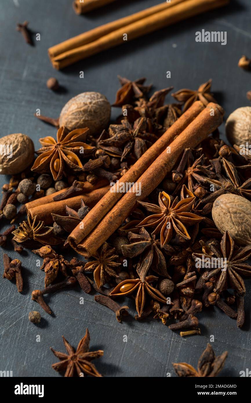 Raw Whole Organic Baking Spices with Cinnamon Nutmeg Anise and Clove ...