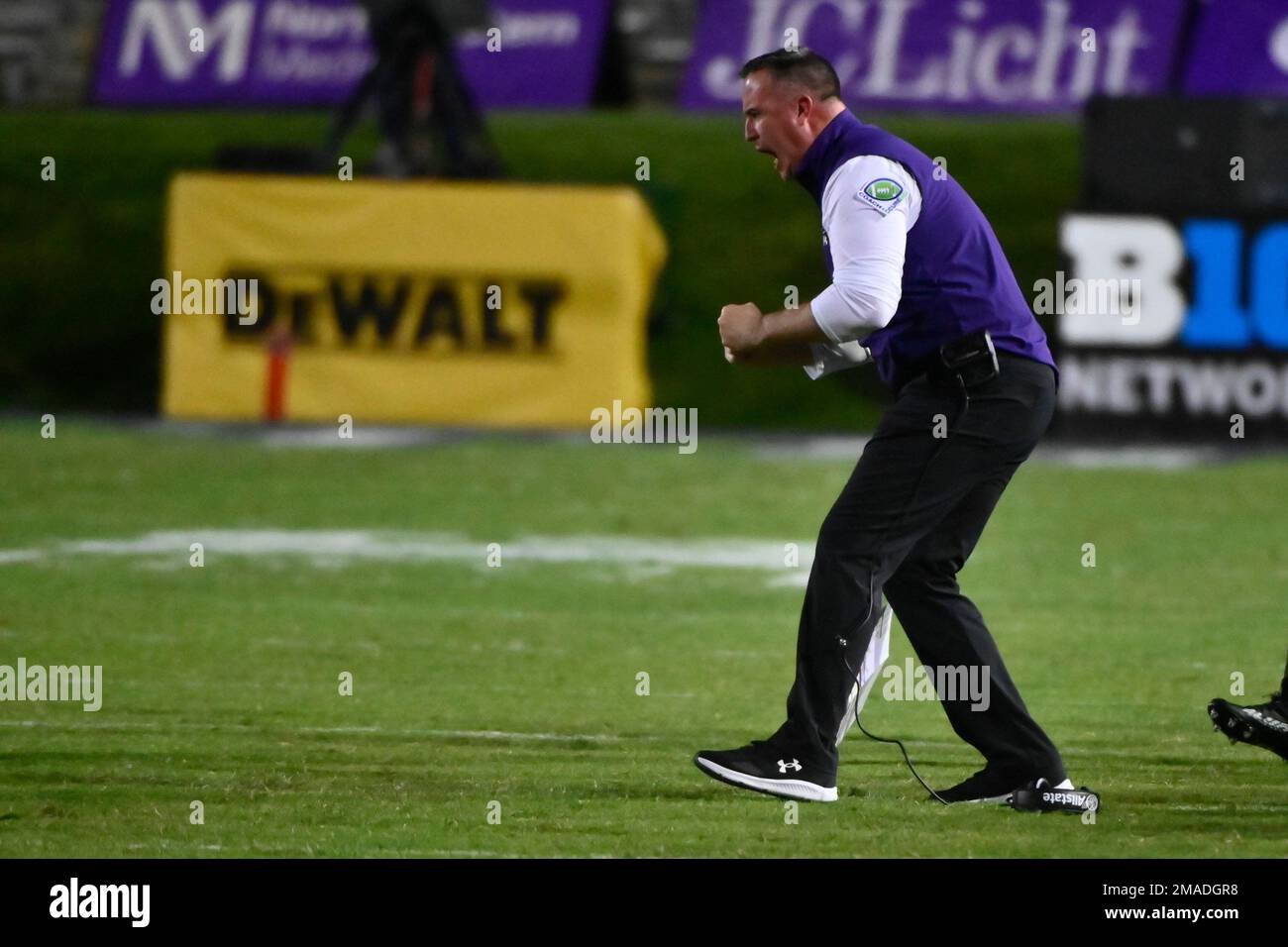 Northwestern coach Pat Fitzgerald during the second half of the team's ...