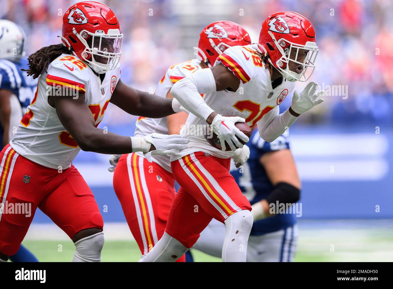 Kansas City Chiefs cornerback L'Jarius Sneed (38) celebrates a fumble ...