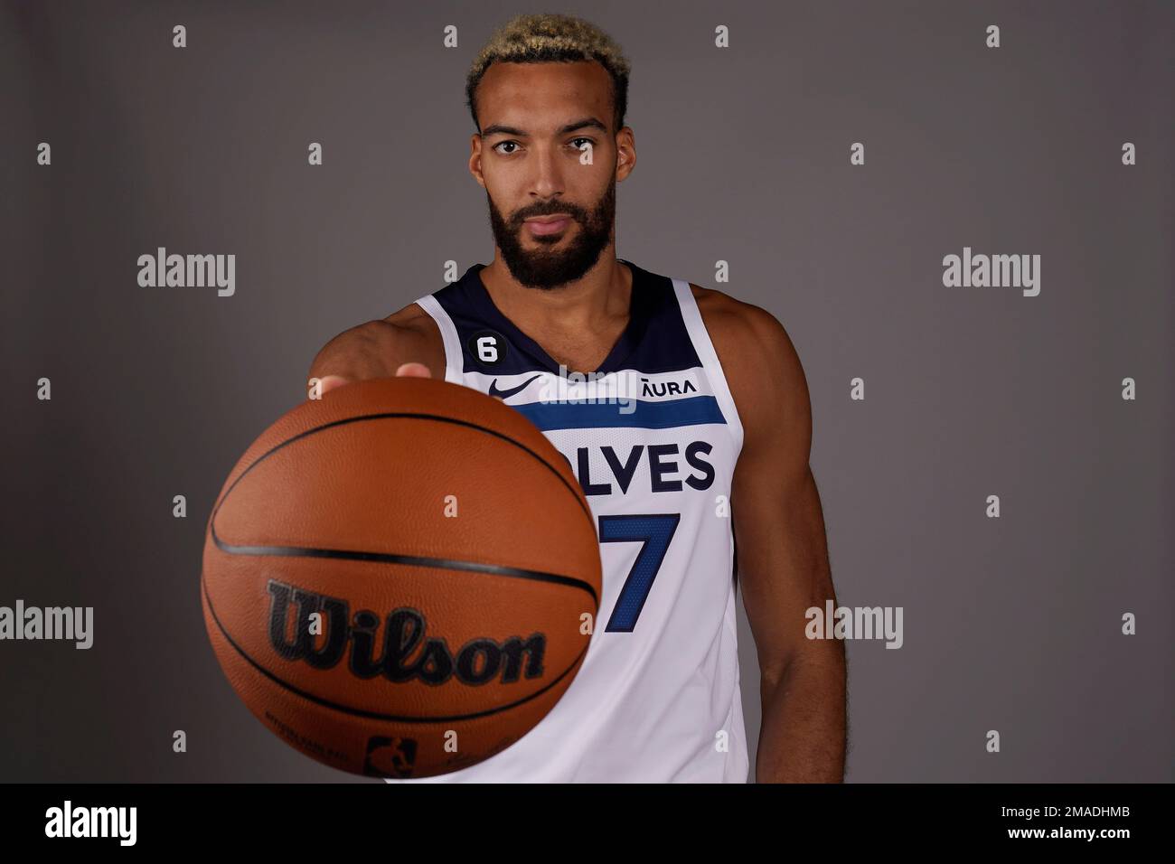 Minnesota Timberwolves' Rudy Gobert poses during the NBA basketball ...