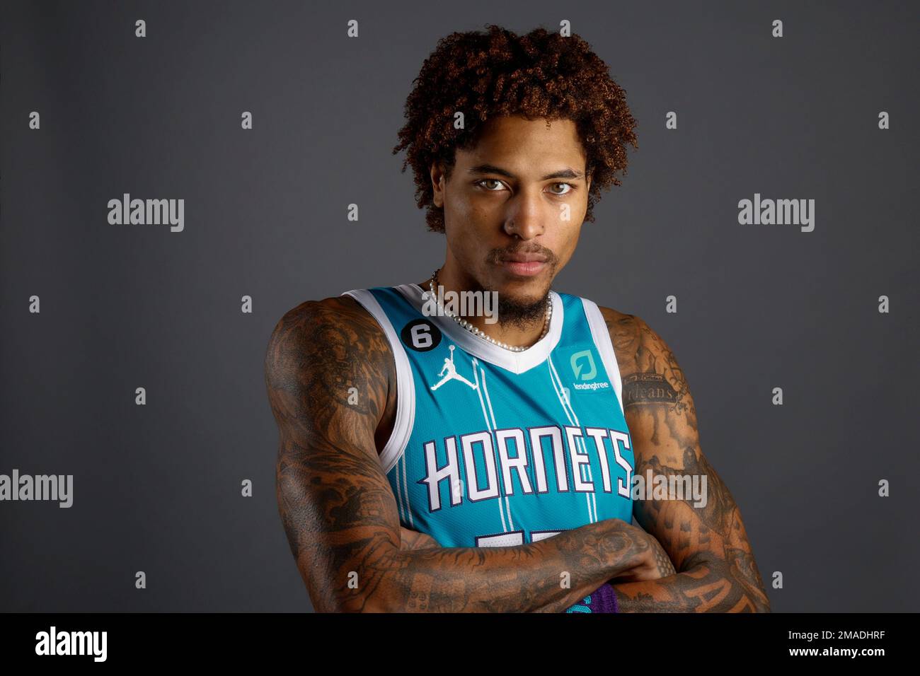 Charlotte Hornets forward Kelly Oubre Jr. at the NBA basketball's team ...