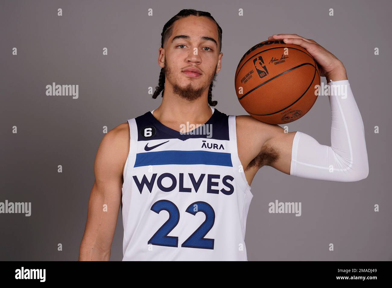Minnesota Timberwolves' CJ Elleby poses during the NBA basketball team ...