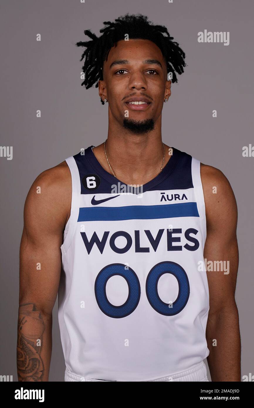 Minnesota Timberwolves' A.J. Lawson poses during the NBA basketball ...