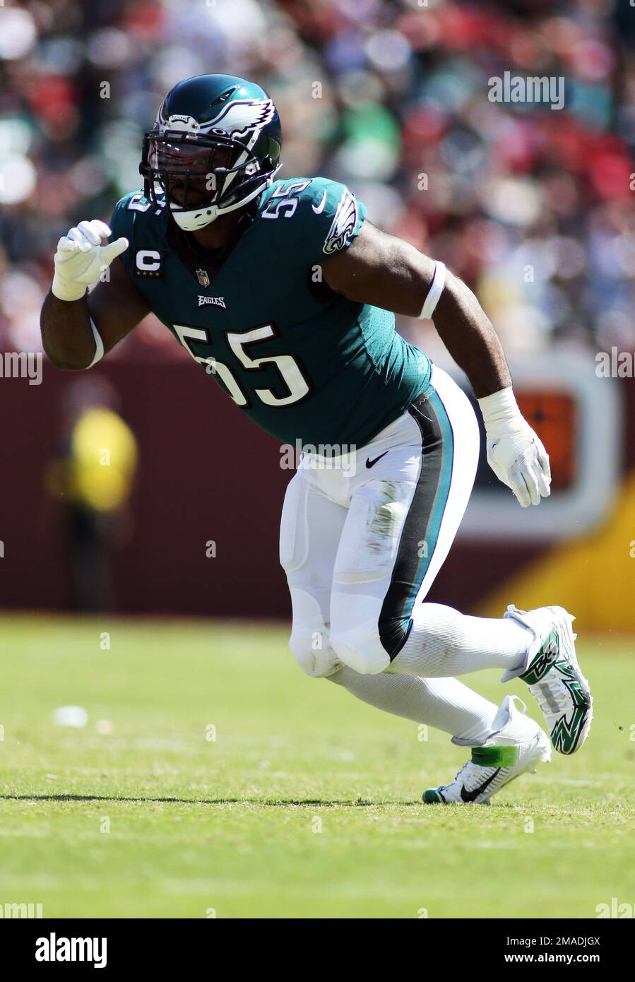 Philadelphia Eagles defensive end Brandon Graham (55) runs during an ...