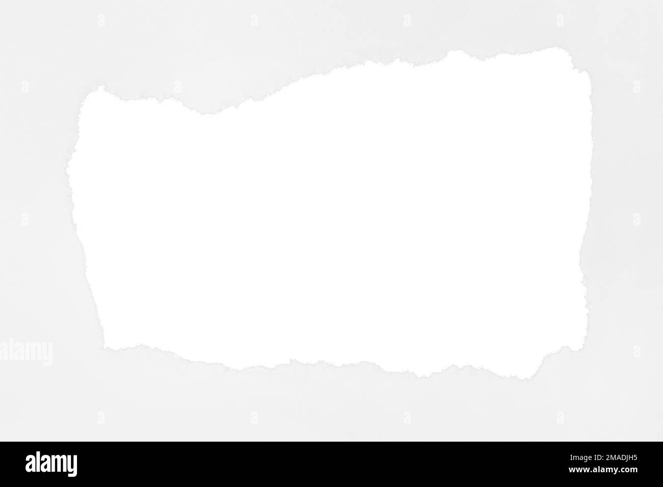 Torn white paper with shadow. Isolated Stock Photo - Alamy