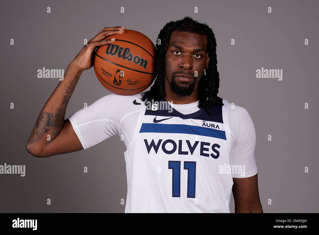 Minnesota Timberwolves' Naz Reid poses during the NBA basketball team's ...