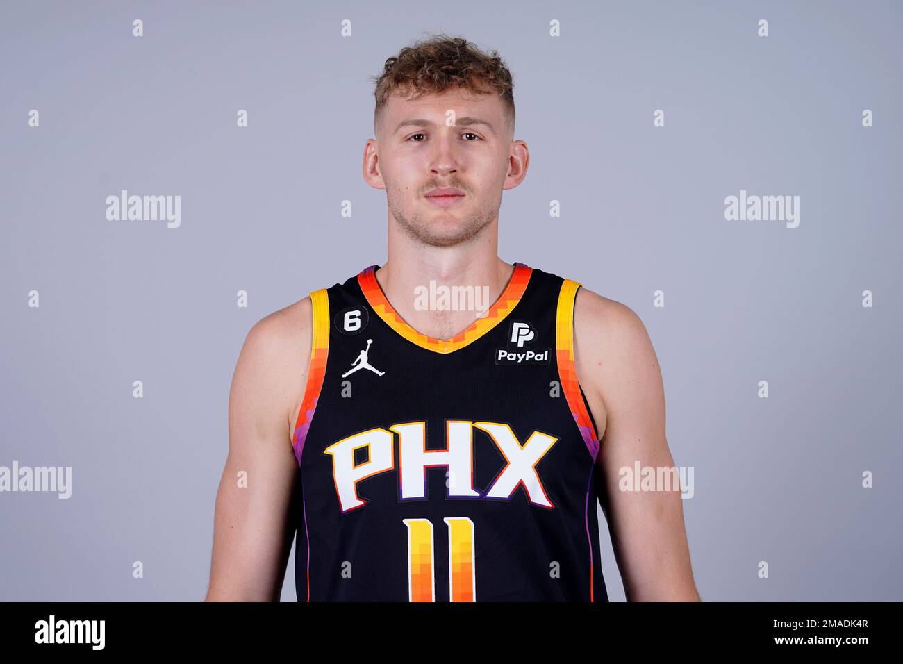 Phoenix Suns' Jock Landale poses for a photo during an NBA basketball ...