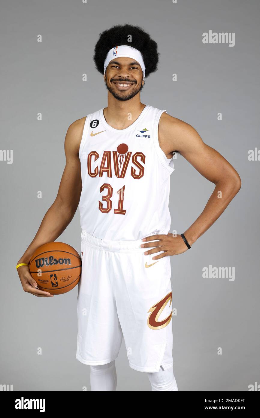 Cleveland Cavaliers center Jarrett Allen poses for a portrait during ...